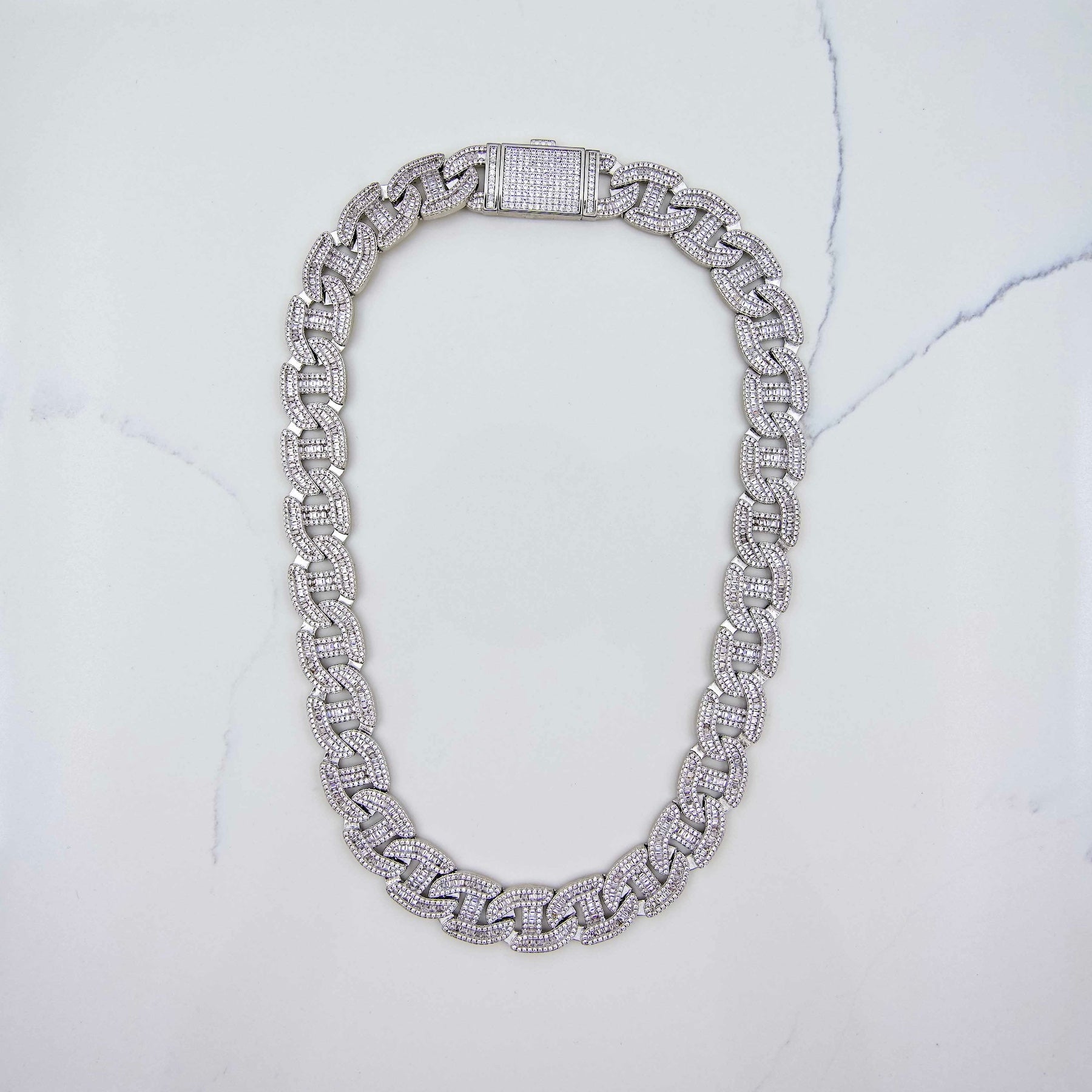 Baguette Chain Link - Silver (15mm) • LUMINARY
